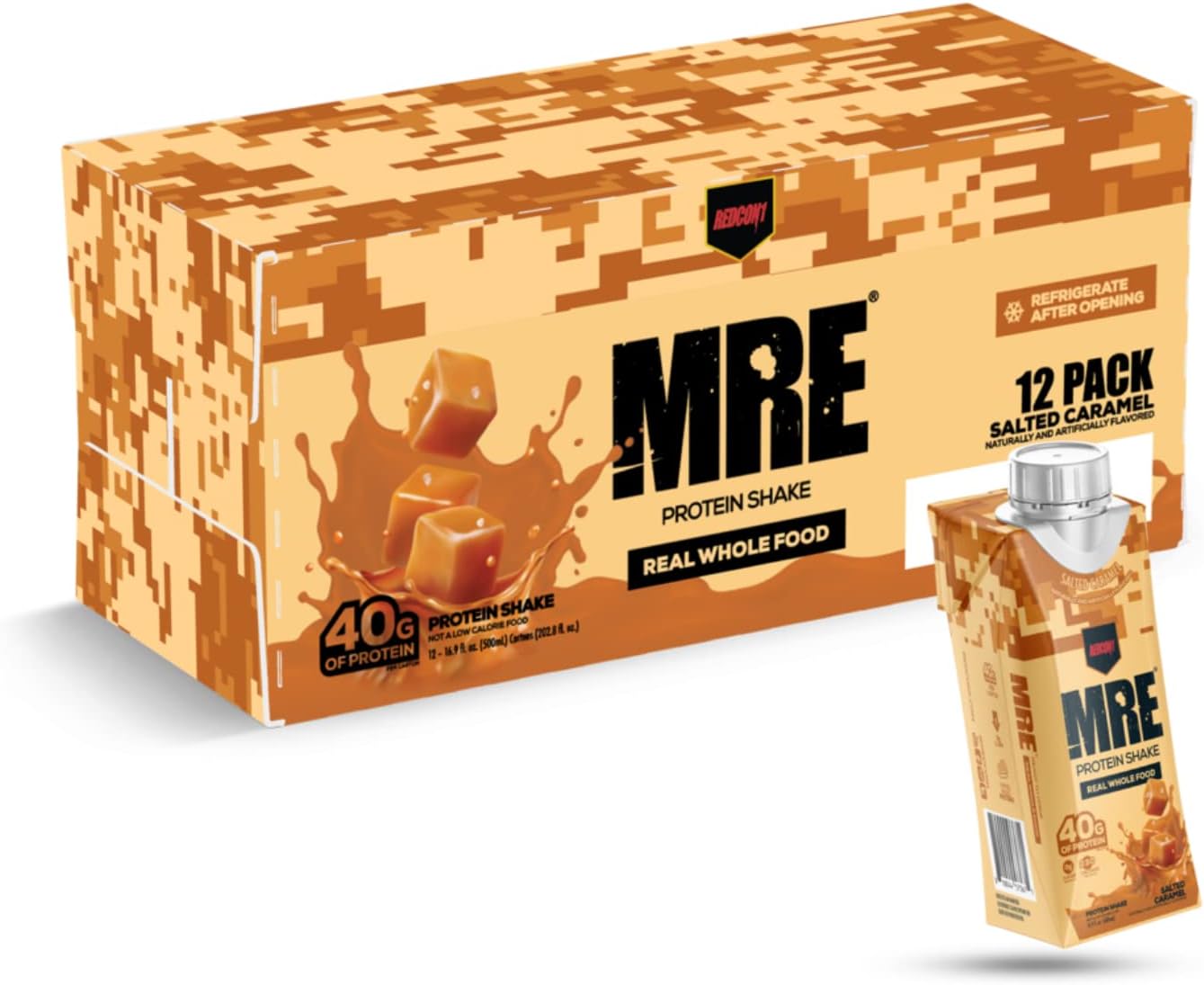 Amazon.com: REDCON1 MRE Ready to Drink Protein Shakes, Salted Caramel ...