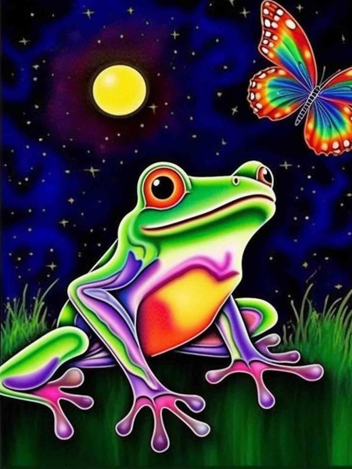 Amazon.com: Sheehow 5D Diamond Painting Kits for Adults Frog Butterfly ...