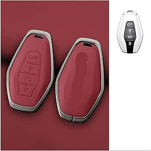 Amazon.com: Alloy Leather Car Key Case Cover Shell Fob Compatible for ...