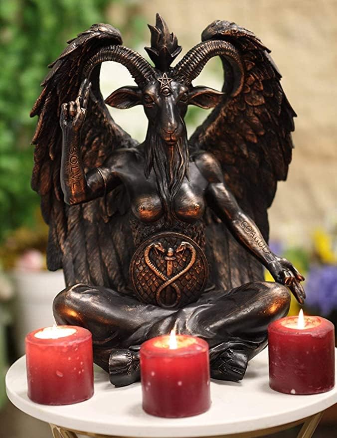 Amazon.com: Baphomet Satan Goat Statue - Lucifer Demon Mendes Pagan ...
