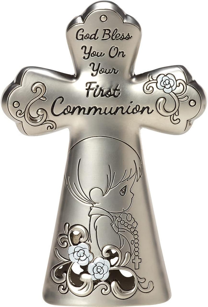 Amazon.com: Precious Moments First Communion Mini Tabletop Cross Zinc ...