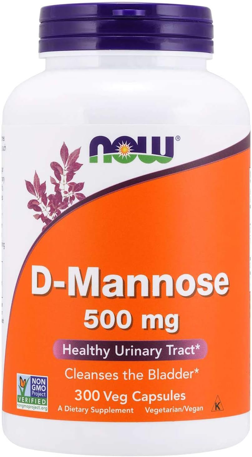 Amazon.com: Now D-Mannose 500 mg, 300 Capsules - Vegan, Non-GMO : Health & Household