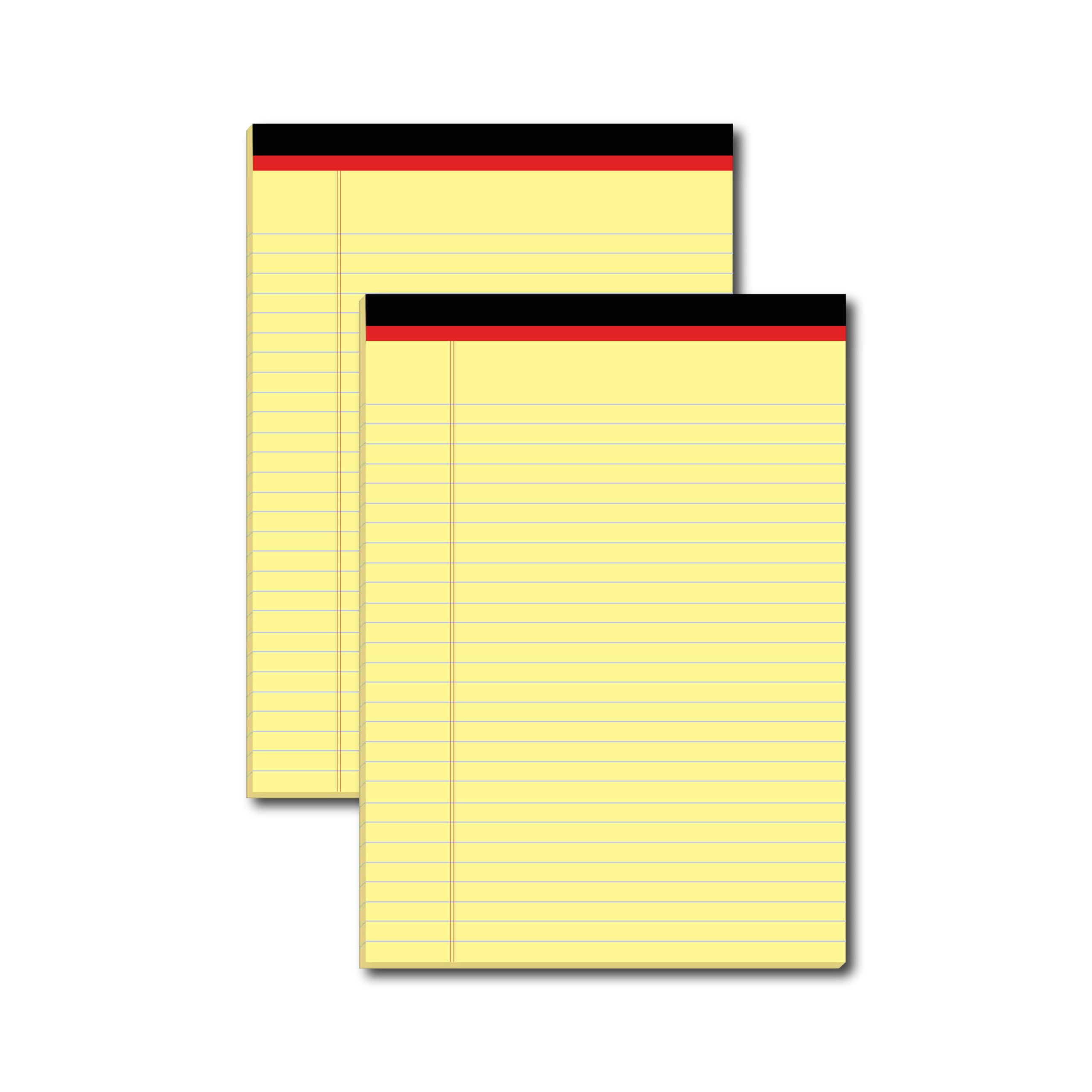 Amazon.com : AUKSales Legal Pads 8.5 x 11, 2 Pack Wide Ruled Lined ...
