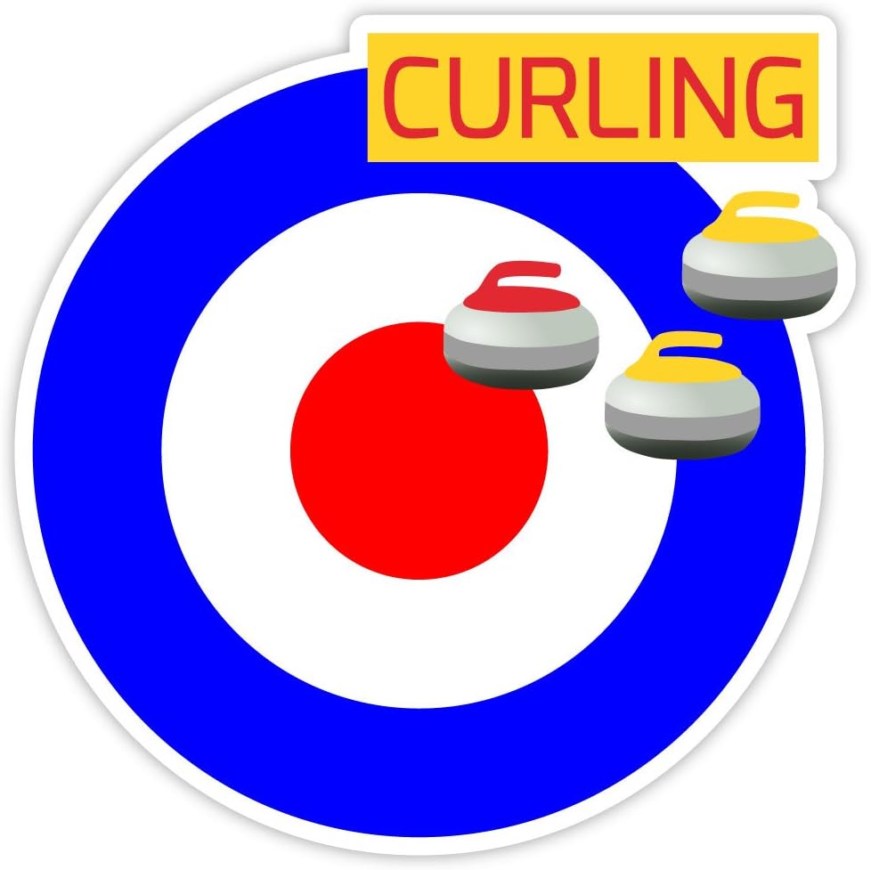 Amazon.com: Curling game sticker decal 4" x 4" : Tools & Home Improvement