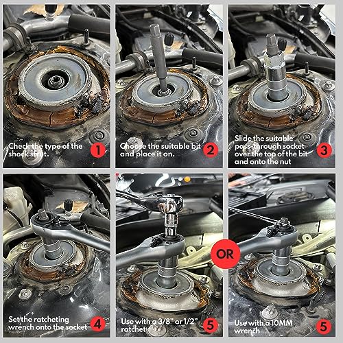 Snapklik.com : Shock Absorber Strut Nut Removal Socket Tool 50-Piece ...