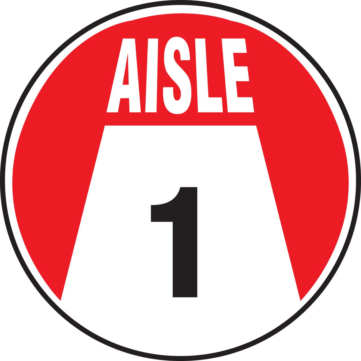 ACCUFORM Aisle Floor Marking Sign 17" Number: (MFS01713): Amazon.com ...