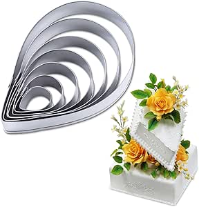 Amazon.com: 7pcs Rose Petal Cutter Set Gum Paste Fondant Cake Cutters ...