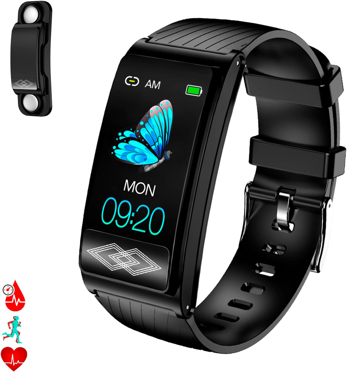 DAM P10 Smartwatch mit Spannungs- und O2-Monitor im Blut, inklusive ...