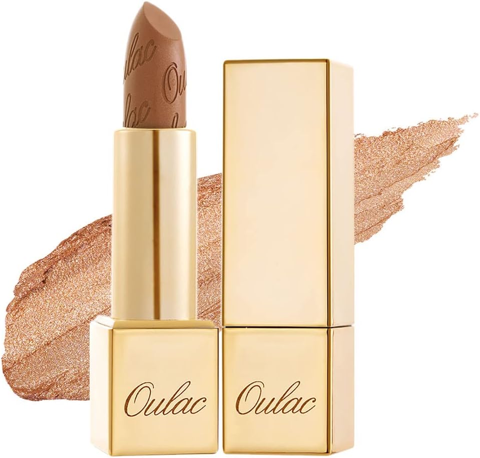 Oulac Makeup Metallic Shine Lipstick, Sahara Gold, Bronze, Tan, Brown ...