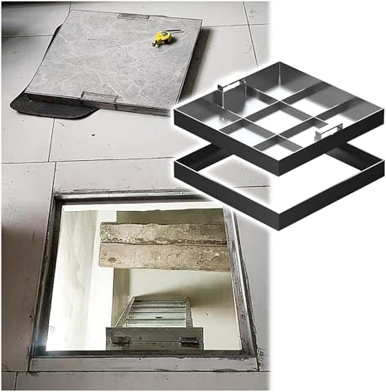 Amazon.com: Reinforced Stainless Steel Septic Tank Cover - Easy-Lift ...