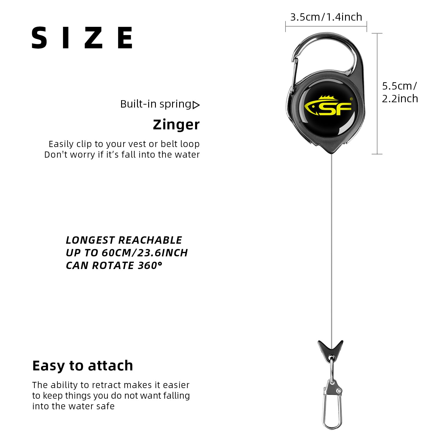 Snapklik.com : Fly Fishing Zinger Retractor Fly Fishing Anglers Tool ...