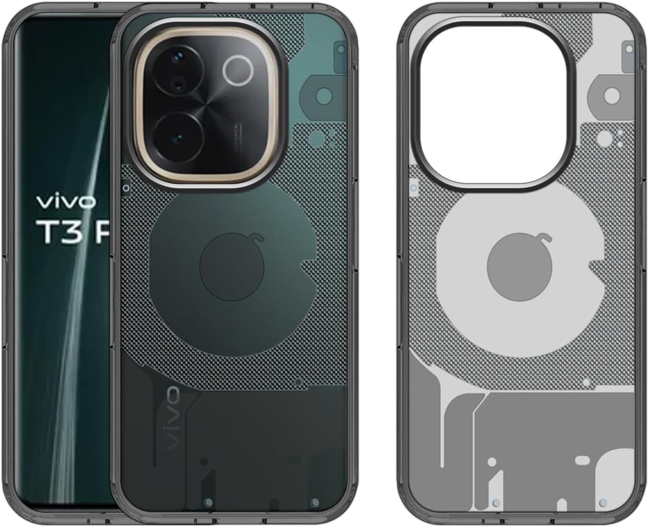 SPAZY CASE® Vivo T3 Pro 5G Back Cover | Transparent Crystal Clear Hard ...