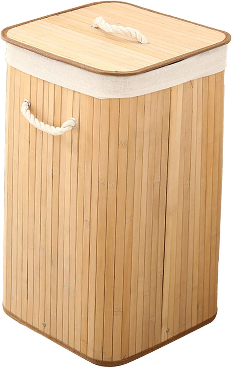 Cesto de Ropa Sucia Grande con Tapa, Plegable Cesta de Comestibles Cubo ...