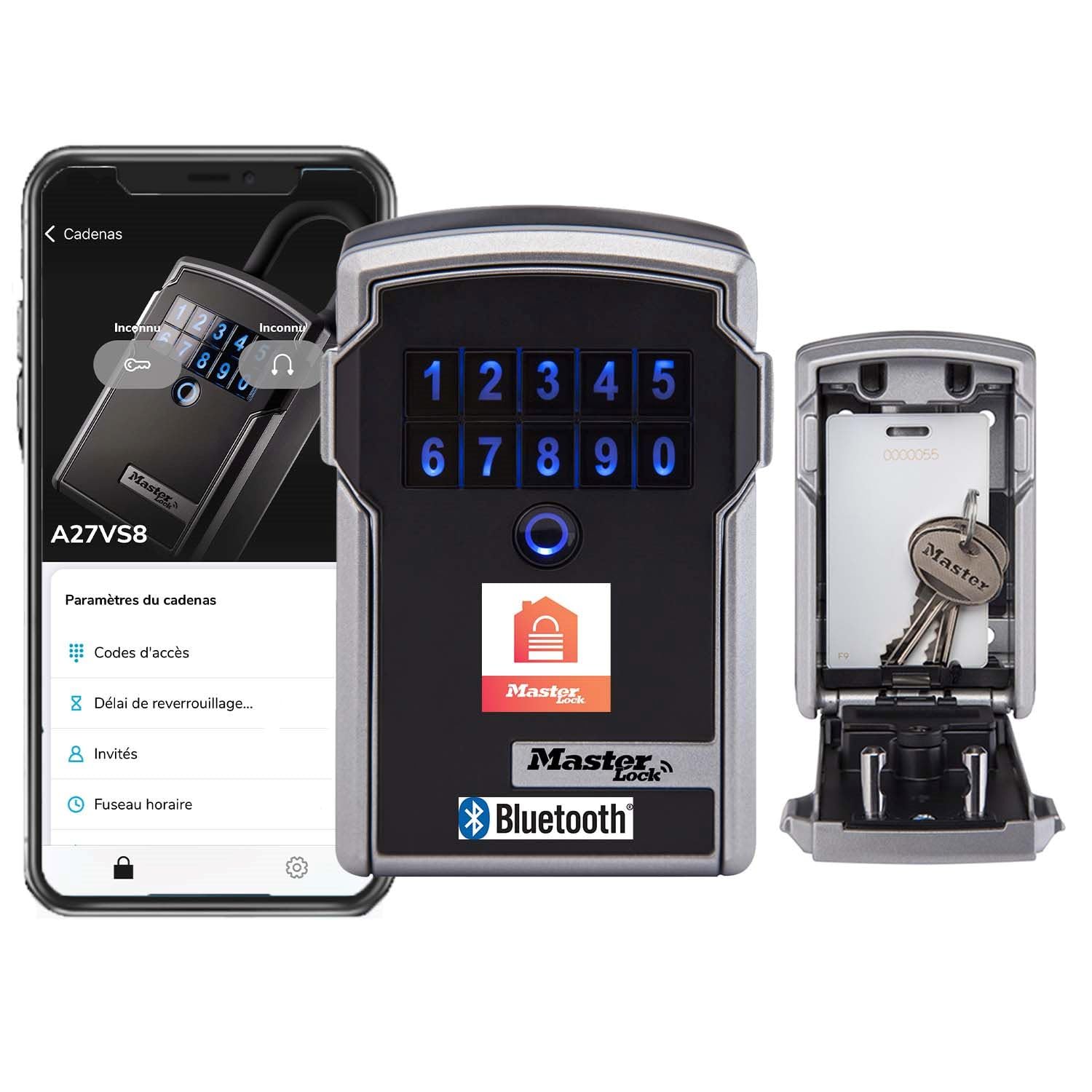 MASTER LOCK Smart Connected Key Safe Wall Mounted, Bluetooth or ...