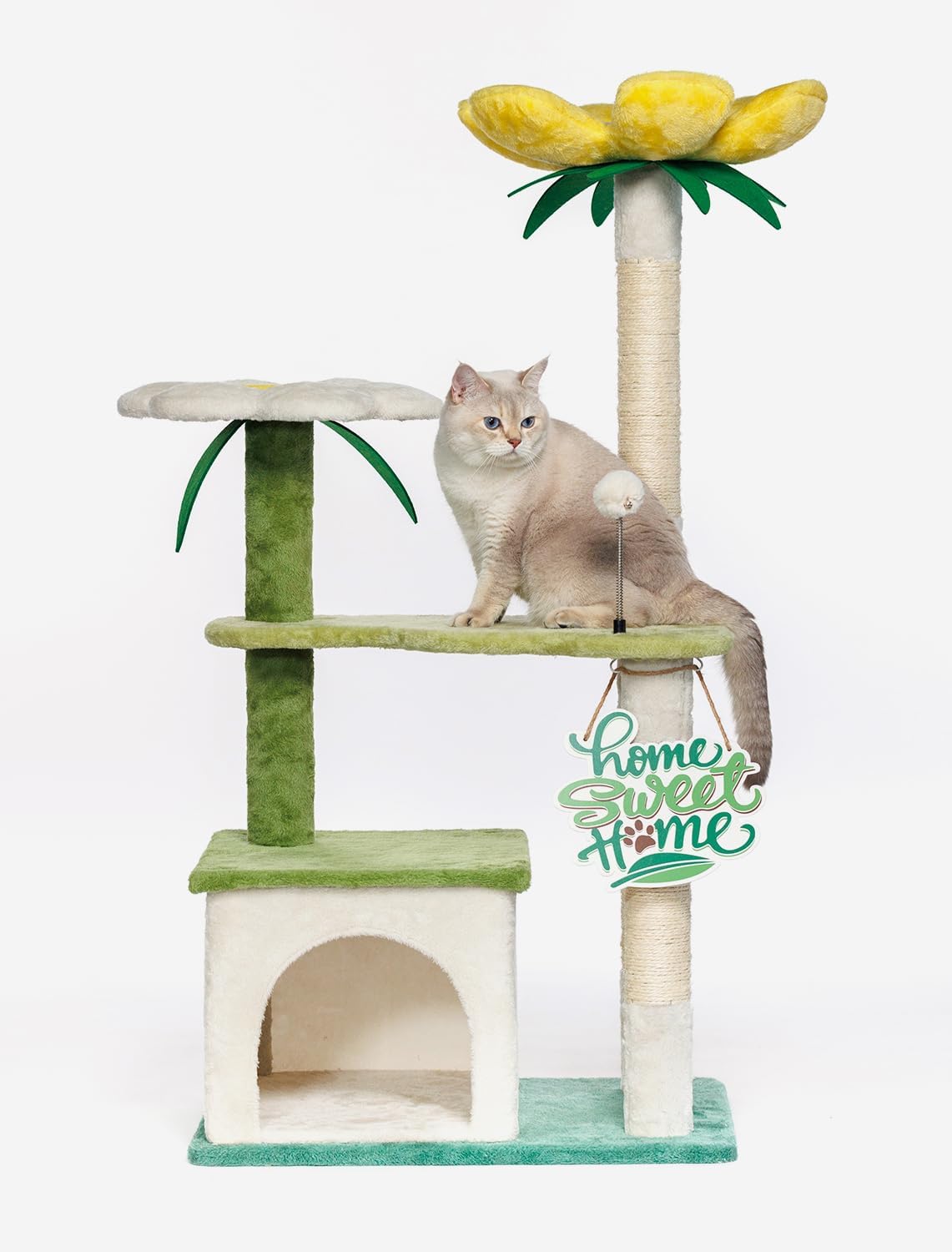 Amazon.com : HYABi 47.5-Inch Cute Avocado Flower Garden Cat Tree Tower ...