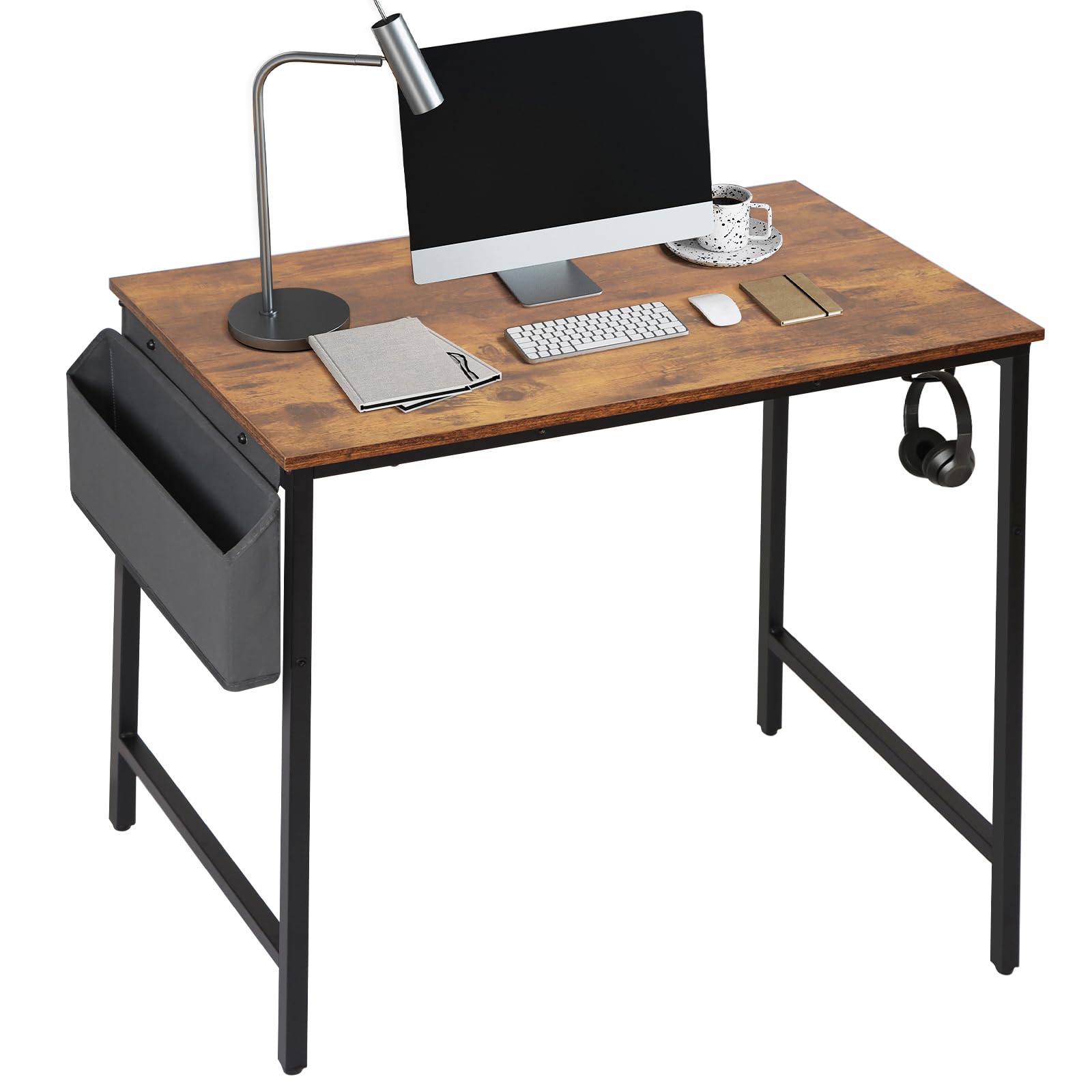 Panana Modern Simple Style Computer Desk with Storage Bag and Hook ...