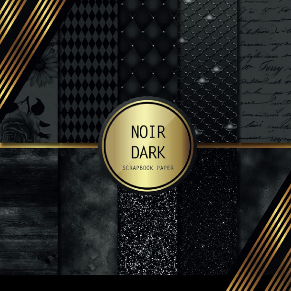 Scrapbook Paper: Noir Dark: Double Sided Craft Paper For Card Making ...