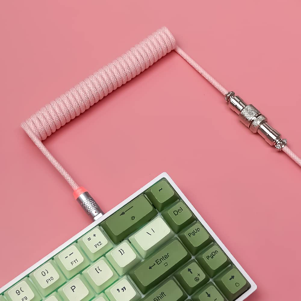 Snapklik.com : BRIMFORD Coiled Keyboard Cable, USB C Custom Cord For ...