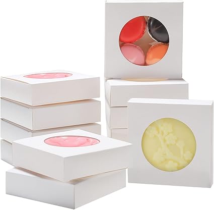 Amazon.com: Bssay 60Pcs Small Soap Packaging Boxes 4.3x4.3x1.2 Inch ...