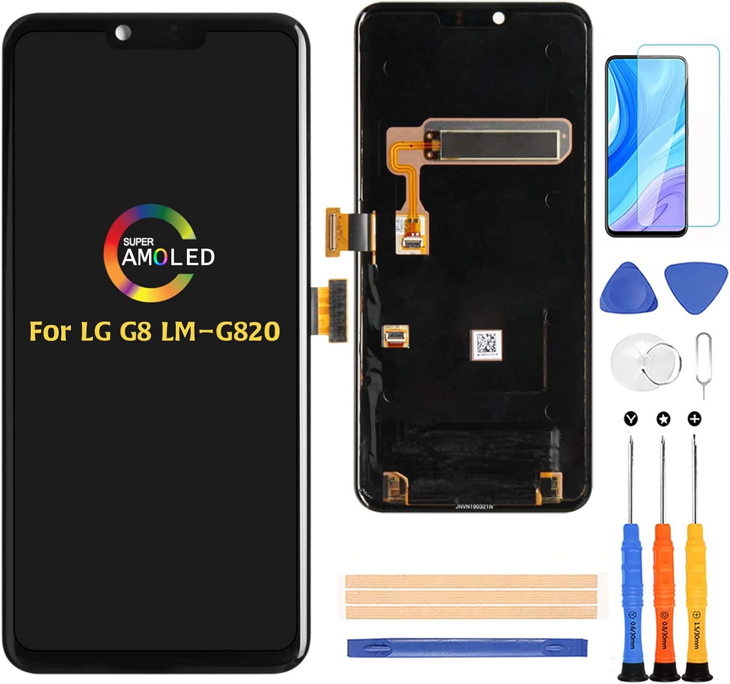 Amazon | A-MIND LG G8 ThinQ LM-G820 6.1インチ タッチスクリーンデジタイザー (オリジナル) LCDディスプレイアセンブリ交換キット G820QM ...