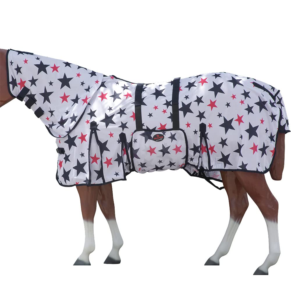 Equine Fly Sheet 66-84" Uv Protect Mesh Bug Mosquito Horse Fly Sheet ...