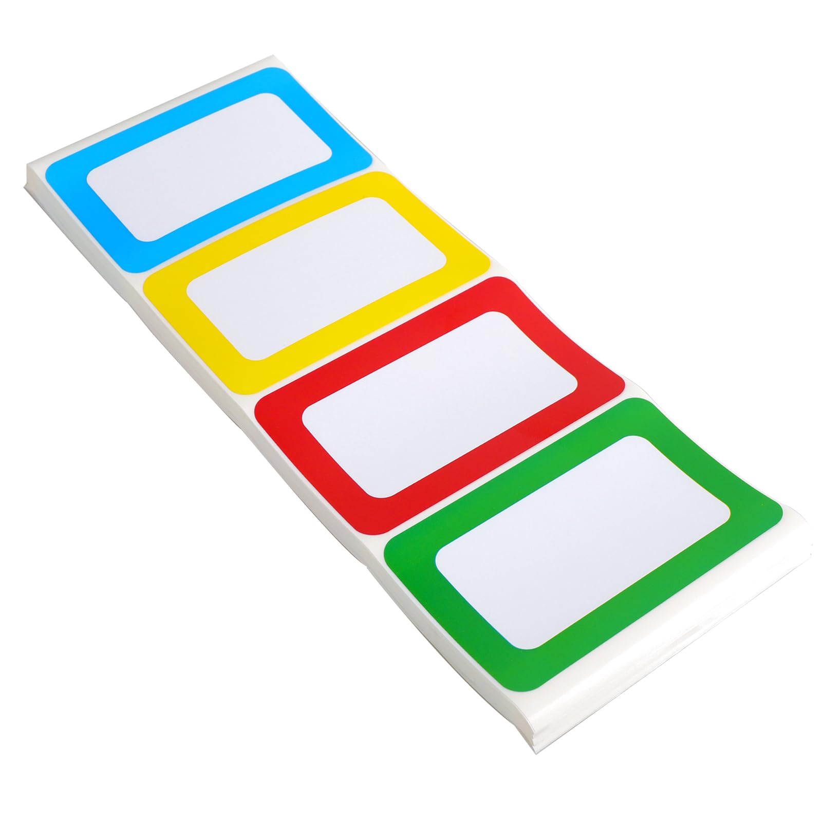 Amazon.com: Colorful Plain Name Tag Labels 200 Stickers Name Tag ...