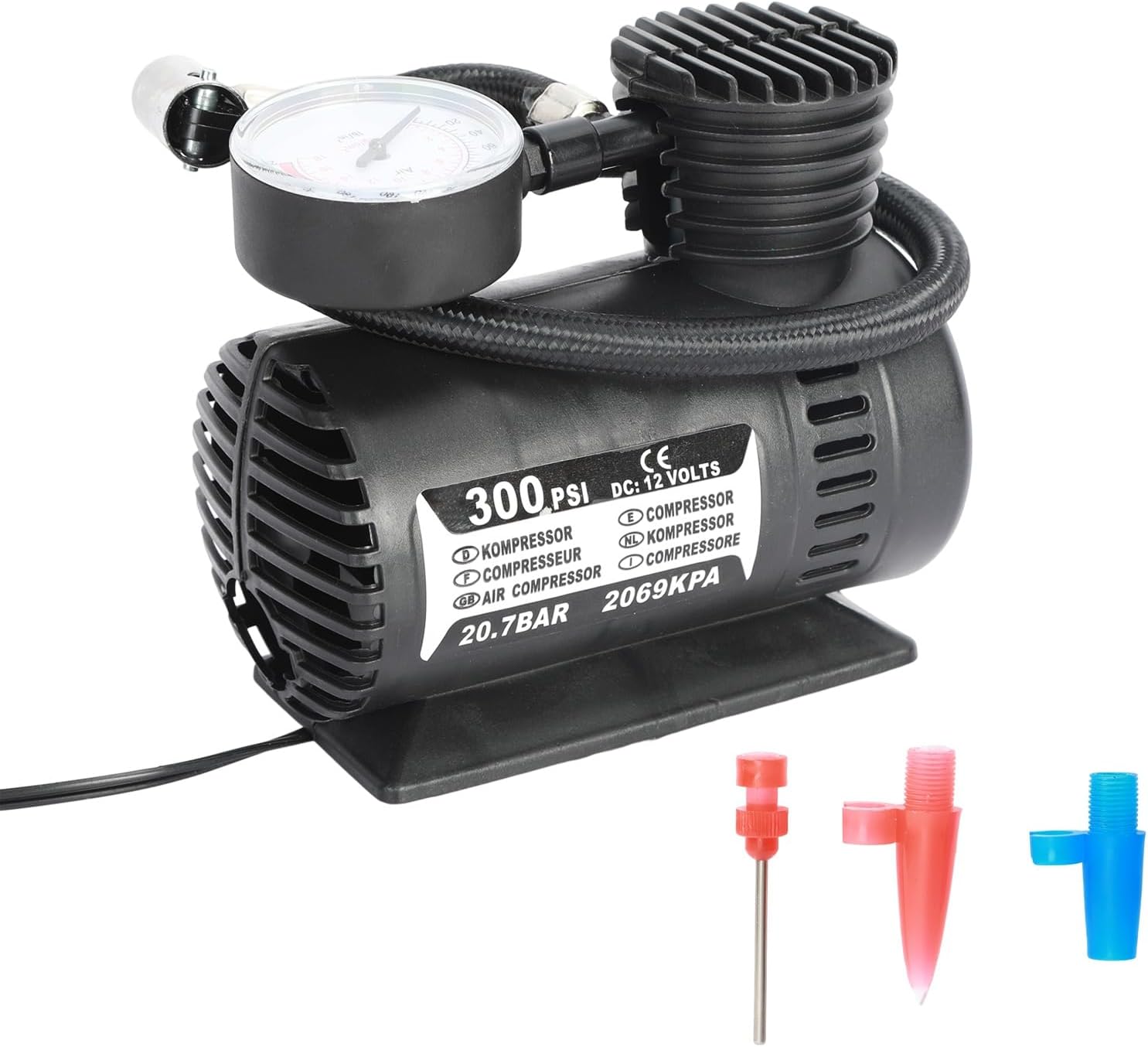 Amazon.com: RFEGJVII Car Tires Inflator Pump, 12V Less Than 300PSI Low ...