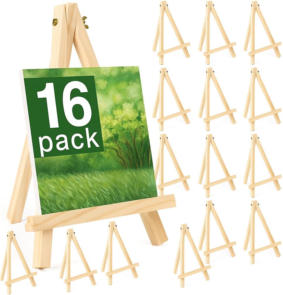 Amazon.com: 16 Pack 9 Inch Wood Easels, Art Craft Painting Easel ...