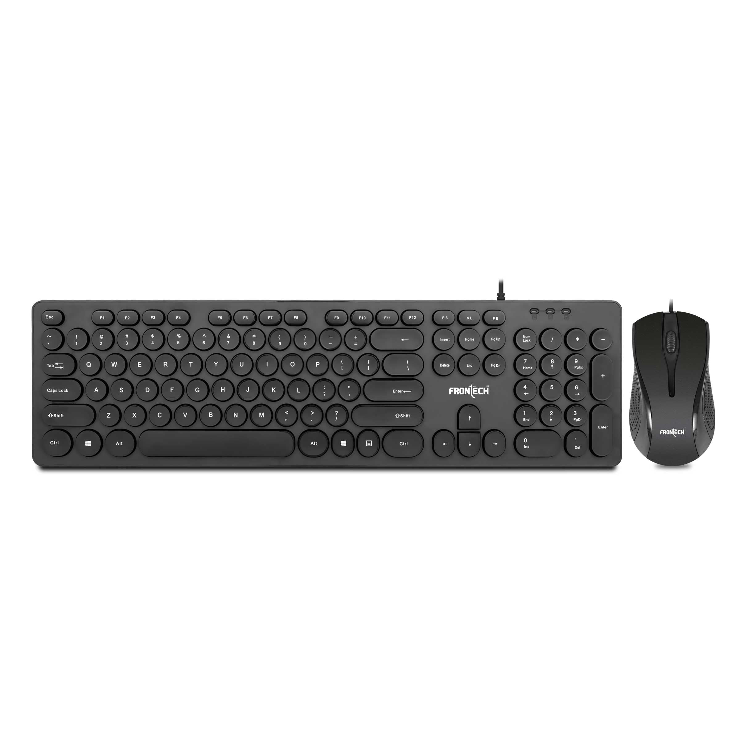 Amazon.in: Buy FRONTECH Wired Keyboard + Mouse Combo | 104 Keys | USB ...