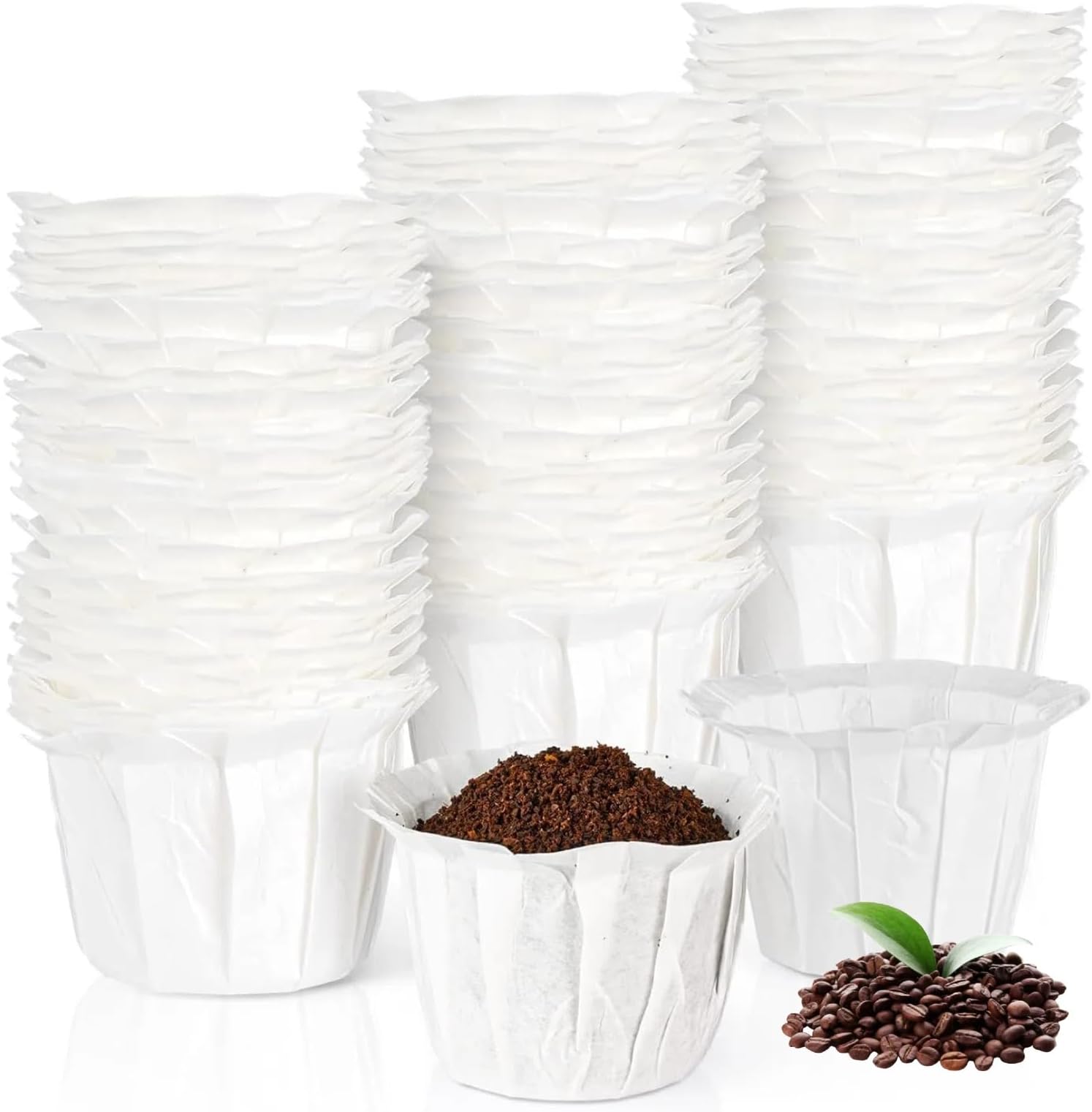 Amazon.com: 200 Pack Disposable Paper Coffee Filters K Cup Paper ...