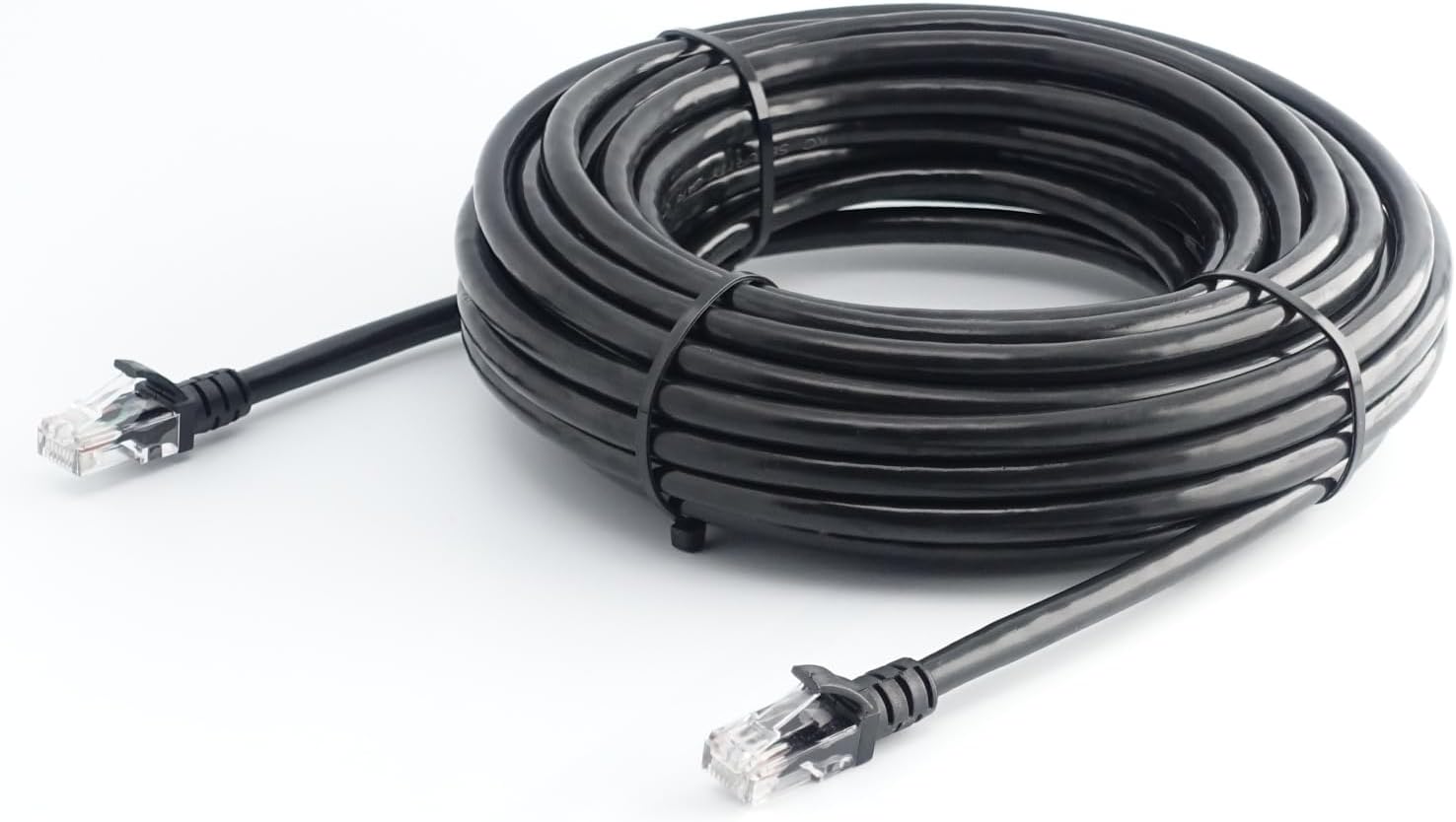 Amazon.co.jp: 関西通信電線 屋外用支持線付LANケーブル Cat5e 100m巻 黒 UTP-C5E-W-SSD(0.5×4P ...