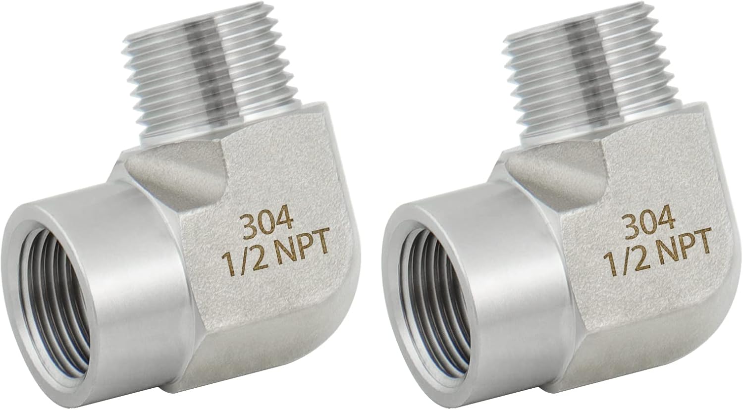 Carvedexquisitely Stainless Steel Pipe Fitting 90 Degree Barstock Street Elbow 1/2" NPT Male x 1 ...