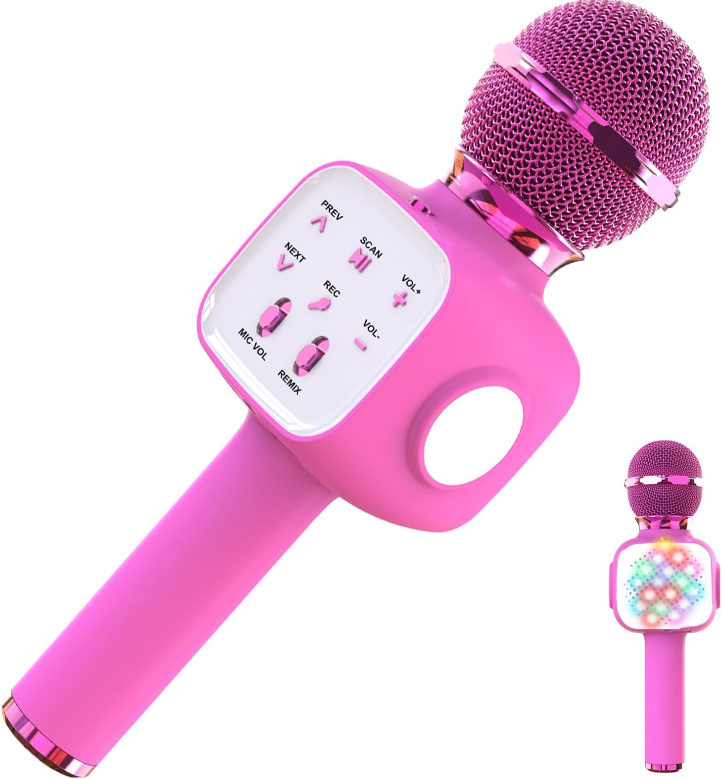 Micrófono de Karaoke Inalámbrico Bluetooth, Altavoz de Micrófono ...