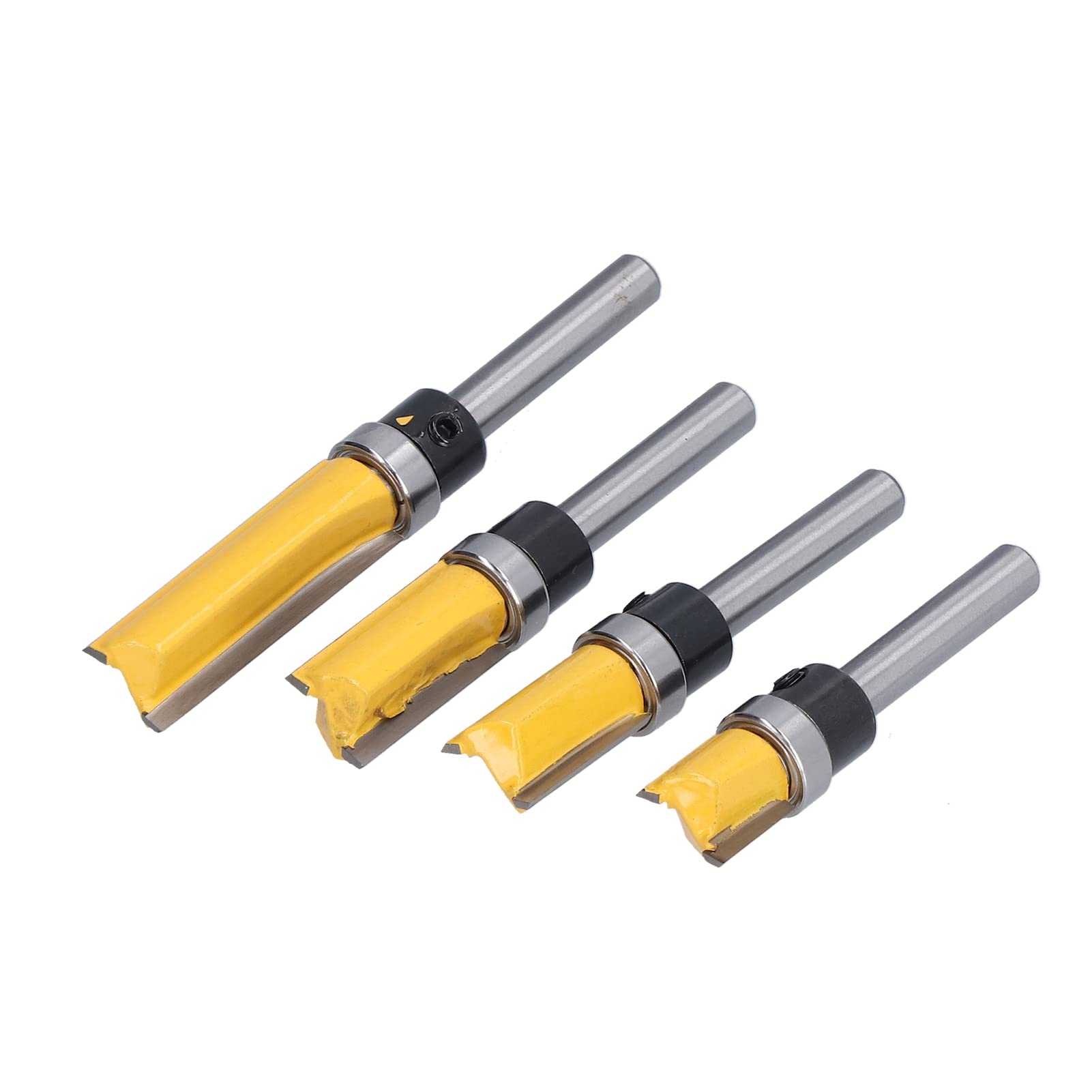 Garosa 4Pcs Flush Trim Router Bit Set 1/4 Inch Shank Trim Hinge Router ...