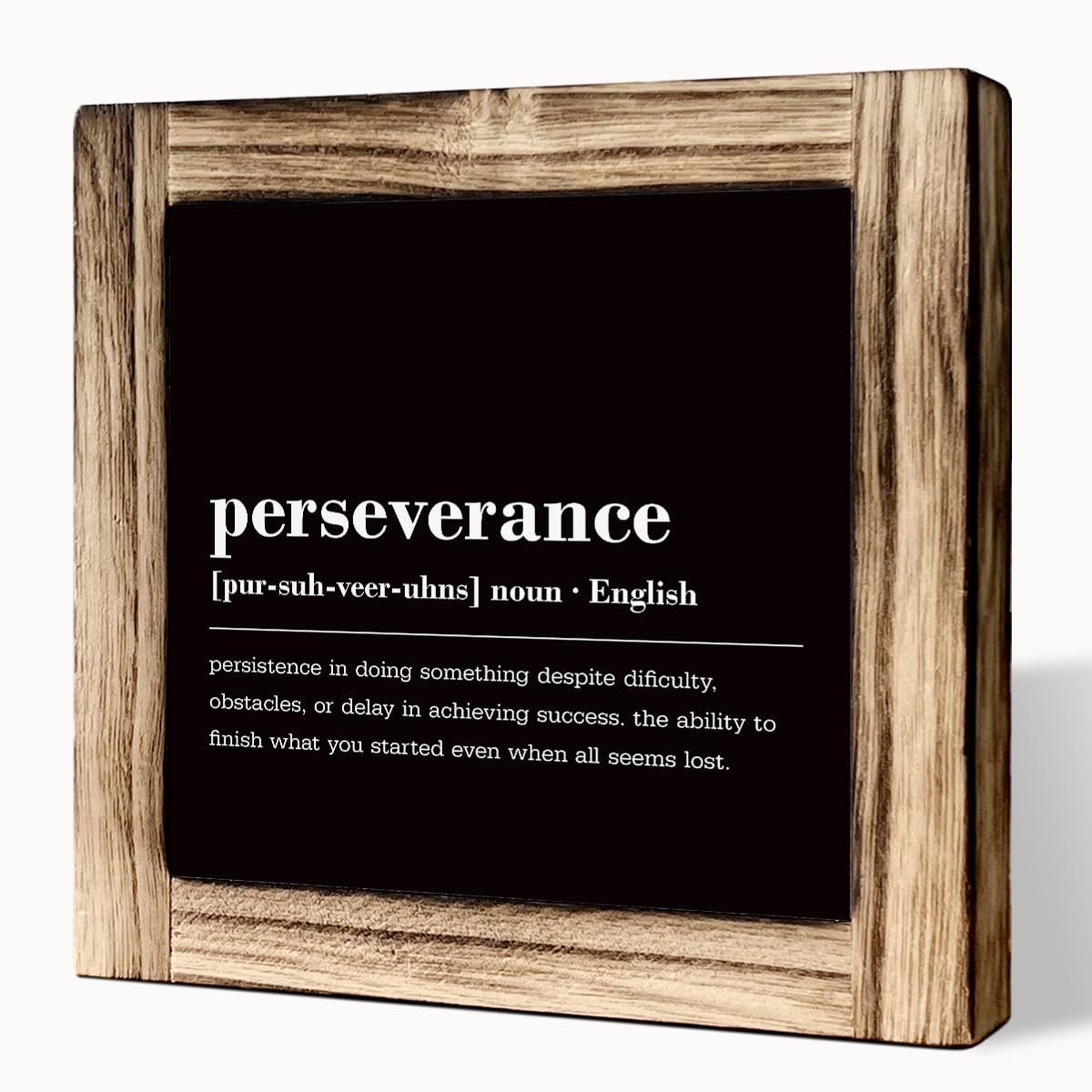 Amazon.com: Perseverance Sign, Motivational Decor, Rustic Wooden ...