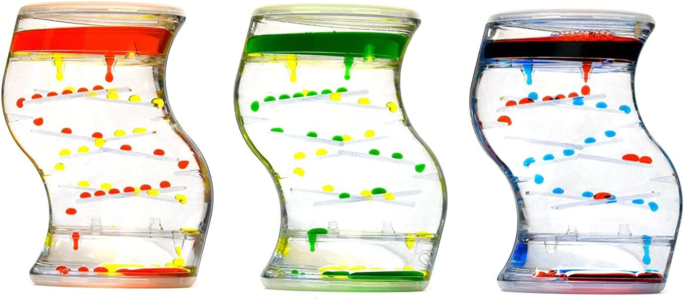 Amazon.com: Liquid Timer 3 Pack Sensory Fidget Toy, Multi-Colored Desk ...