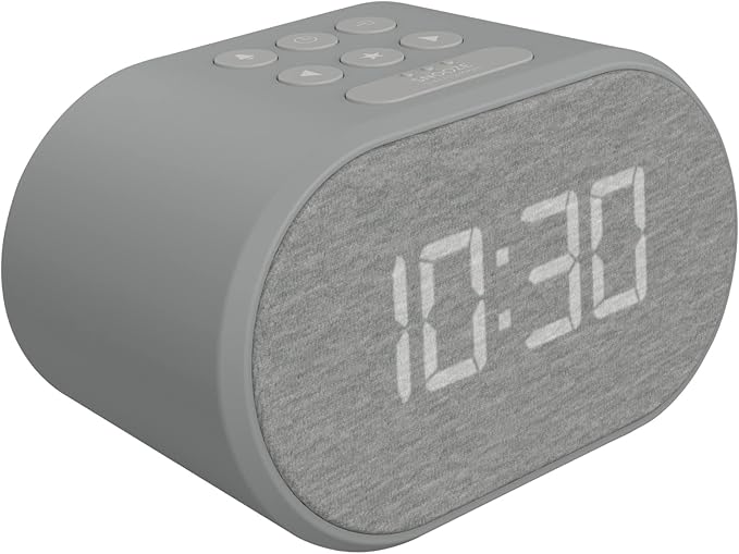 i-box Alarm Clock Bedside Non Ticking LED Backlit Alarm Clock with USB ...