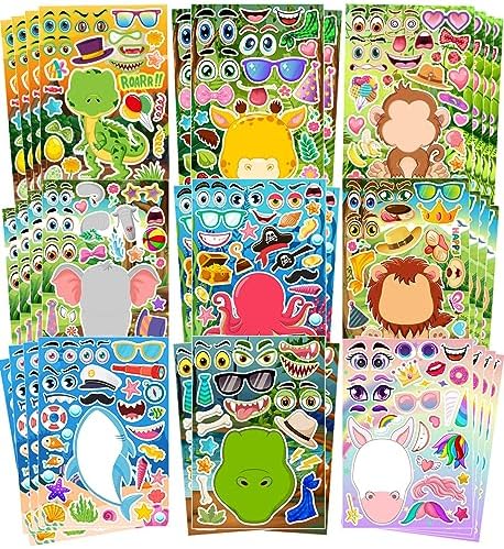 Amazon.com: 48 Sheets Make a Race Car Stickers Make Your Own Race Car ...