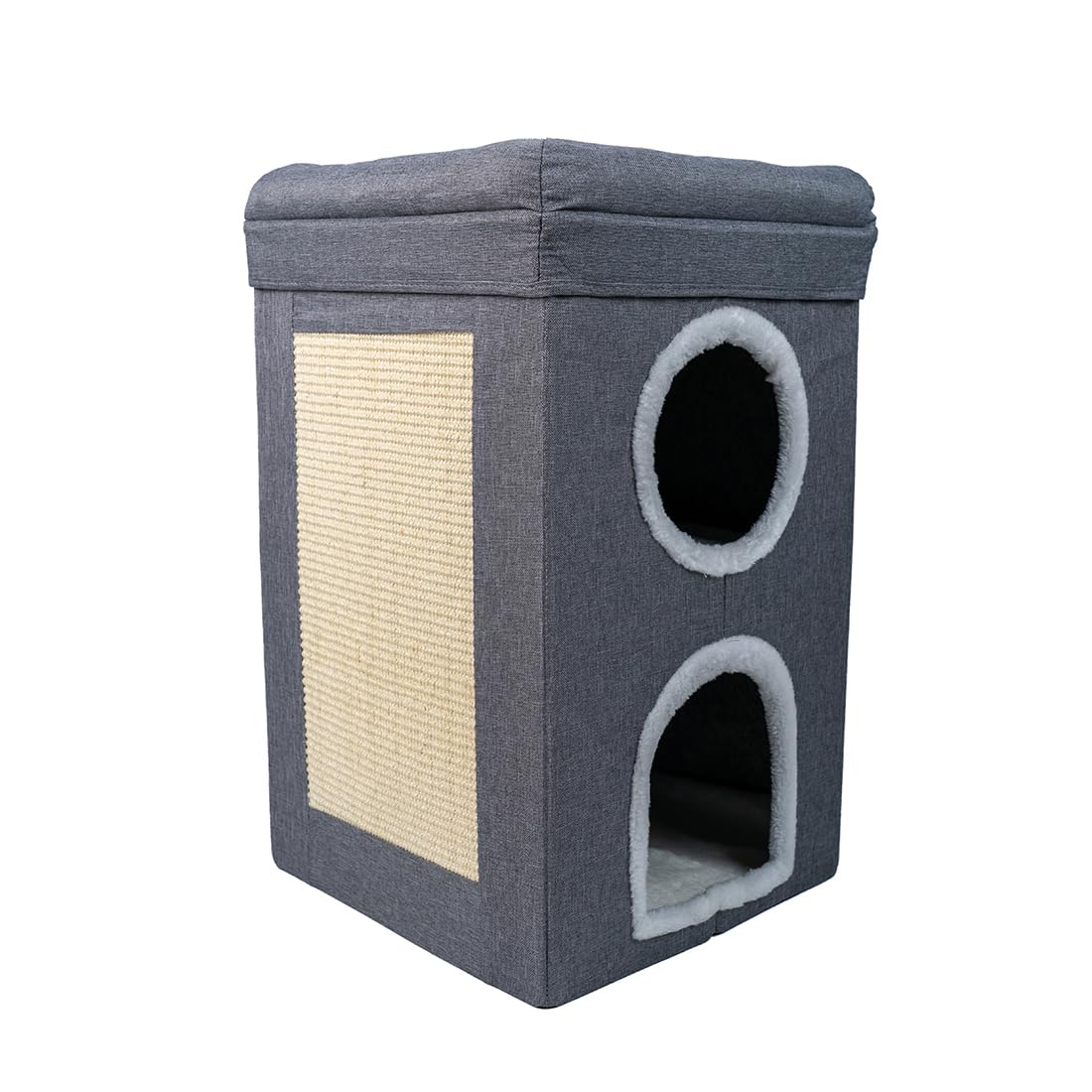 CStern Foldable Cat Cave, 3 Levels Cat House, Large Cat Bed with ...