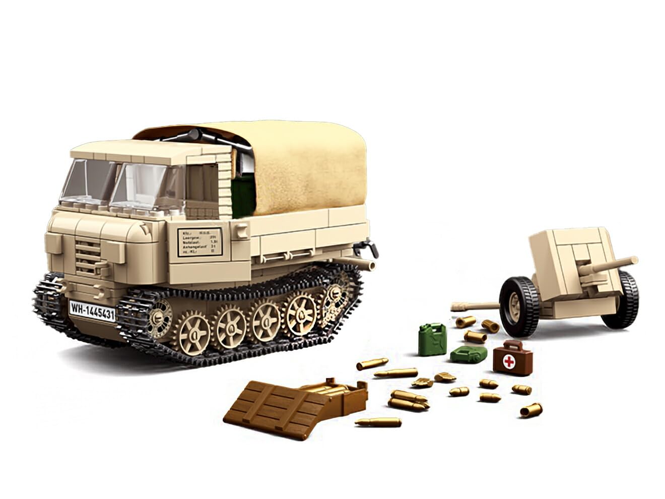 Amazon | AFM RSO 装軌式トラクター / 3.7 cm対戦車砲 PaK 35/36 606Blocks | プラモデル 通販