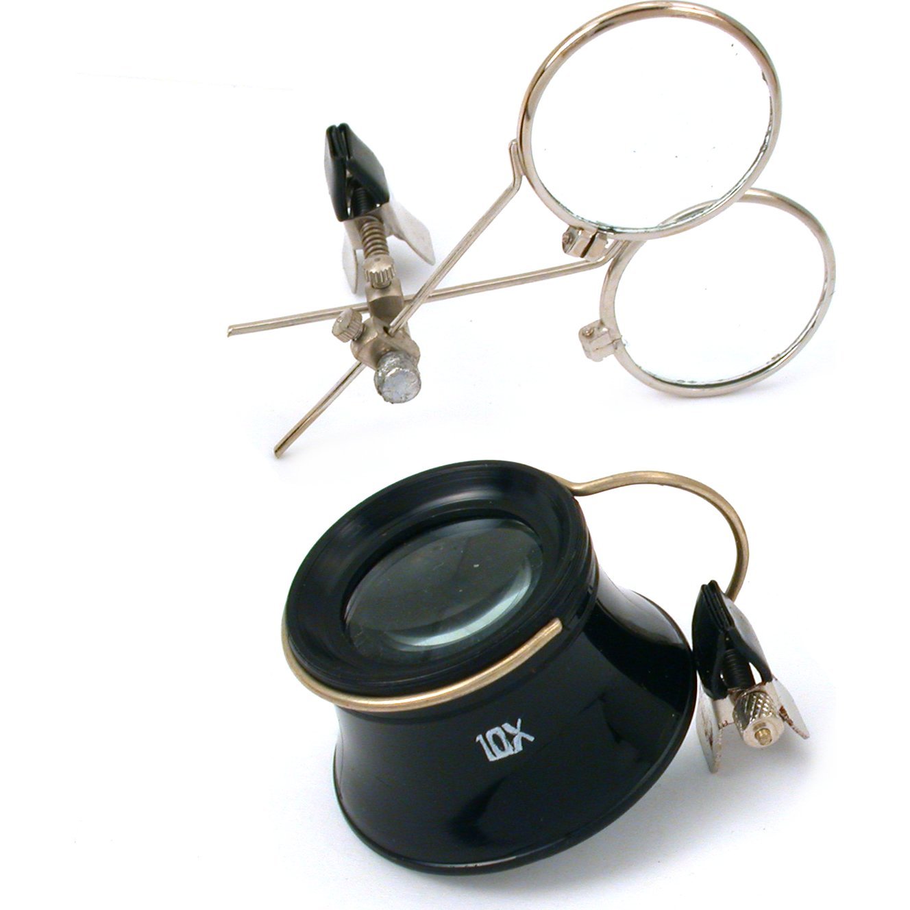 Amazon.com: 3.3X Double Loupe Glass Clip On Eyeglass Cheap Tools : Arts ...