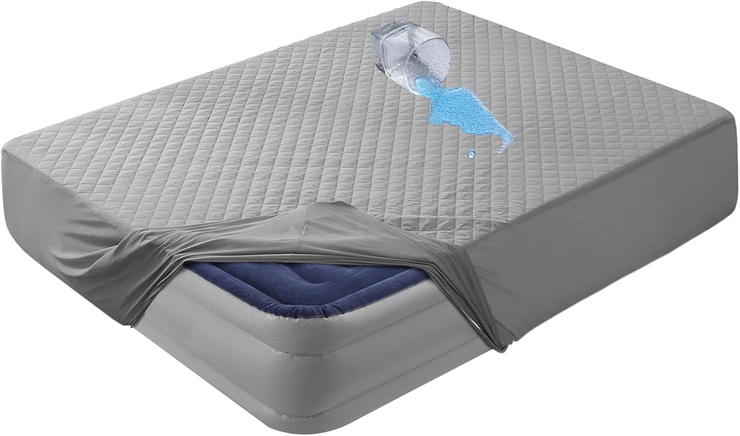 Amazon.com: Bedecor Queen Air Mattress Pad Waterproof Mattress Topper ...