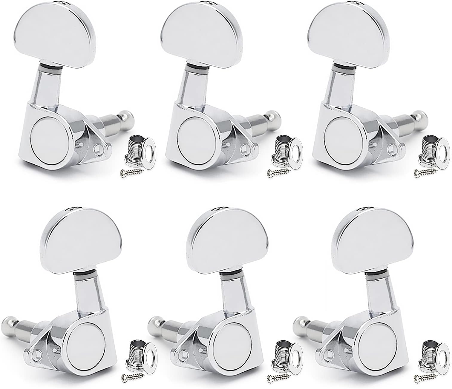 Amazon.com: 6PCS Guitar Tuning Pegs, Sealed Electric Guitar String ...