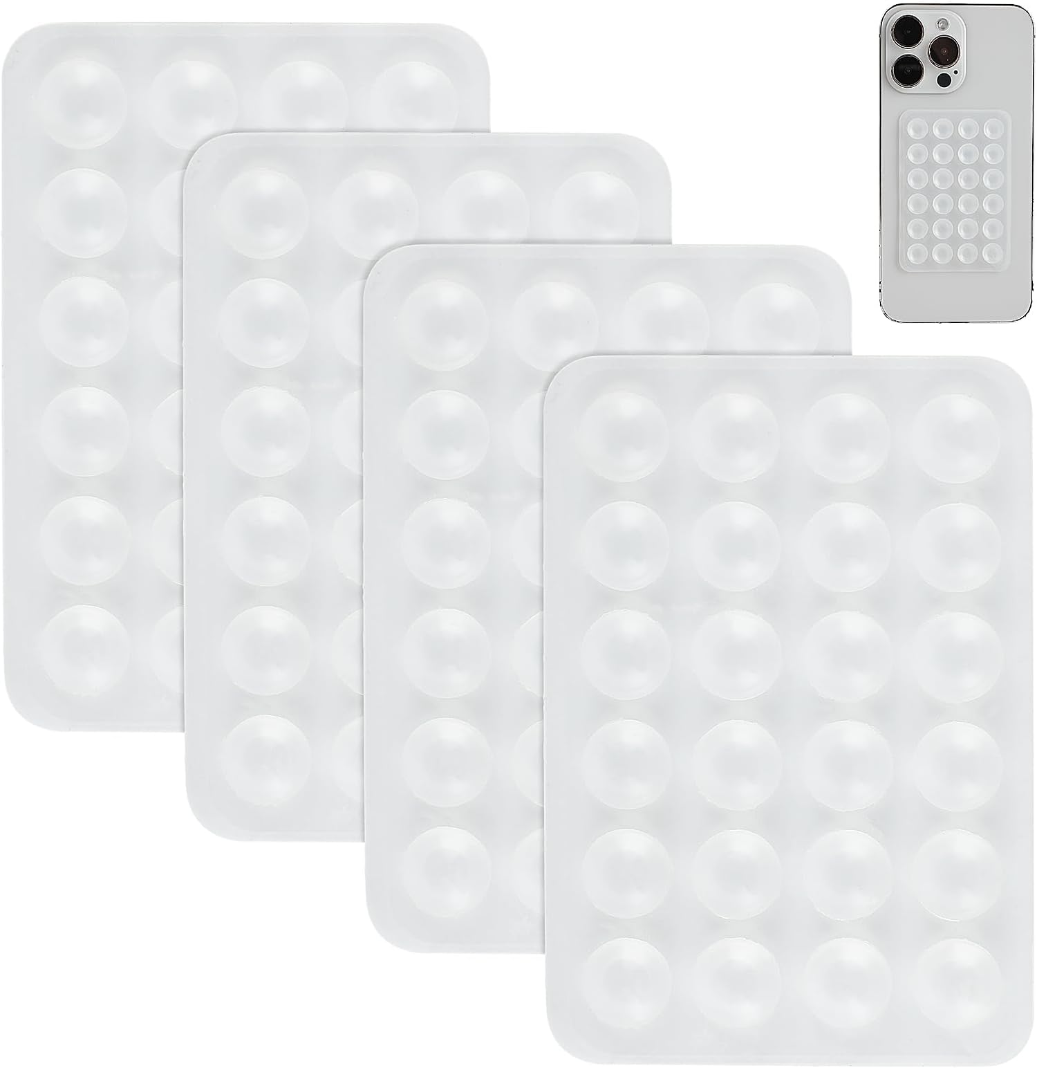 Gjinxi 4Pcs Silicone Suction Phone Case Mount, Non Slip Suction Cup ...