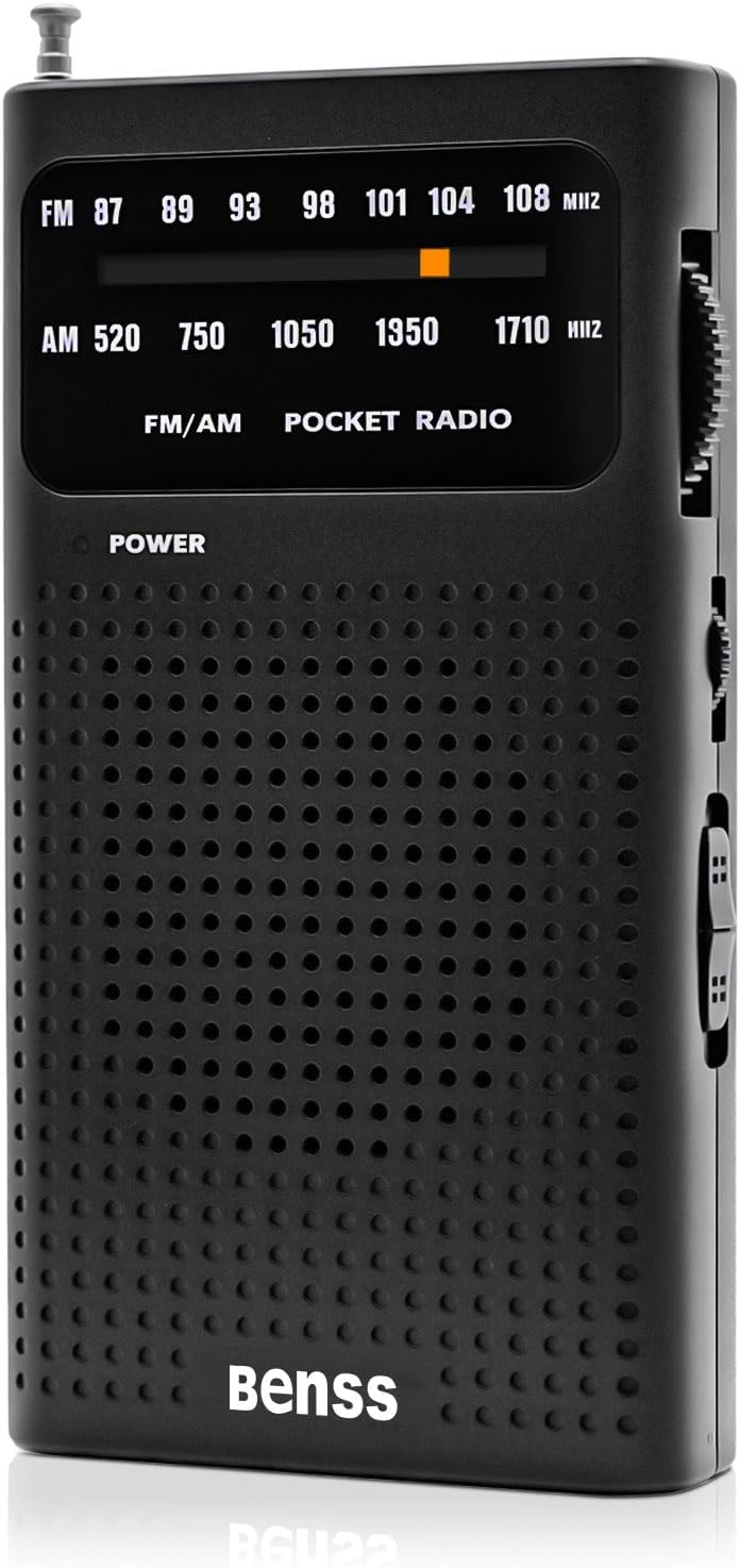 Benss Small Radios Portable AM FM, transistor radios 2AA Battery ...