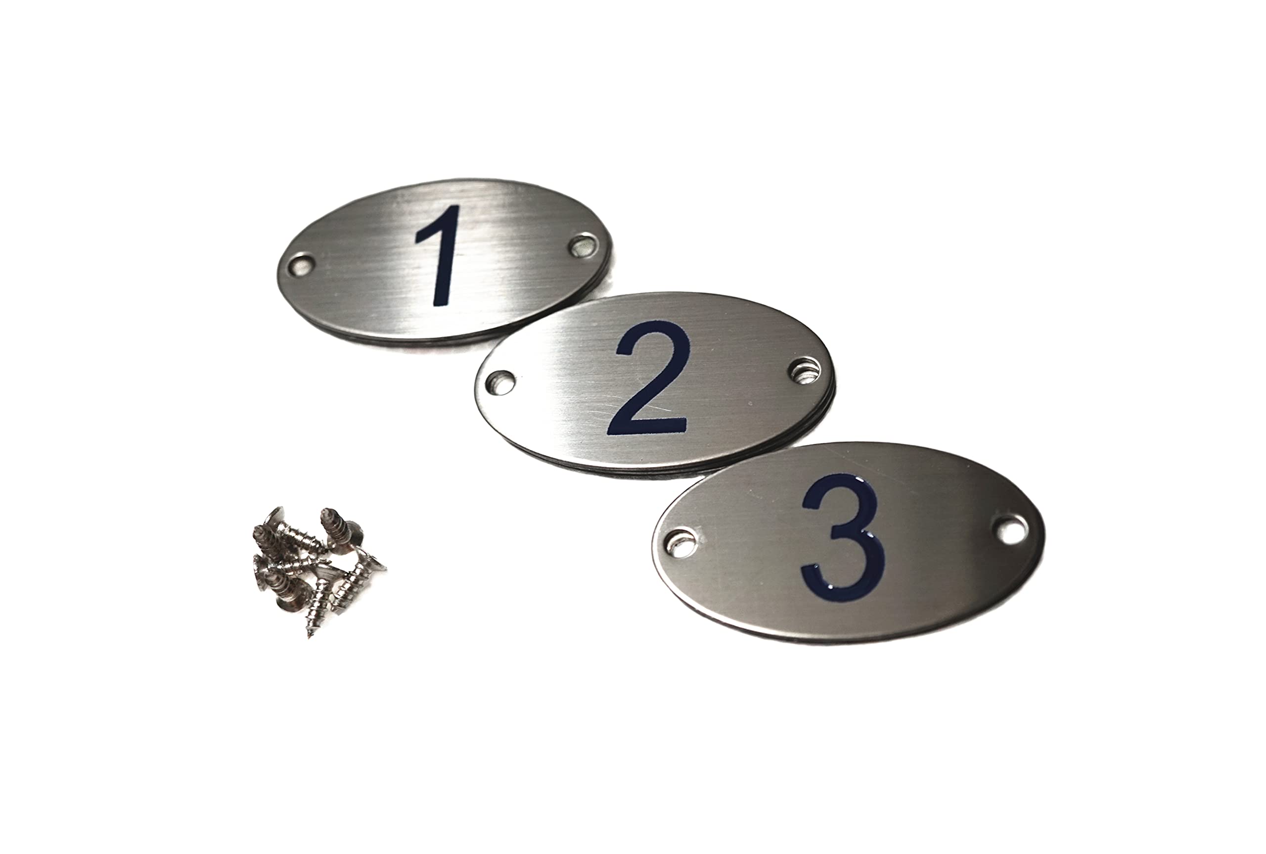NanTun 304 Stainless Steel Engraved Oval Table Blue Numbers (1-10) Pubs ...
