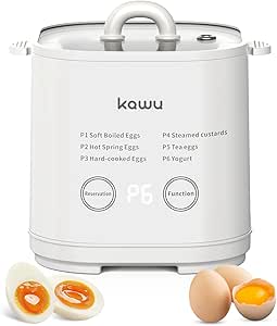 Amazon.com: kawu 6-Function Egg Cooker for Hard Boiled Eggs, Egg Boiler with Timer, Egg Cooker ...