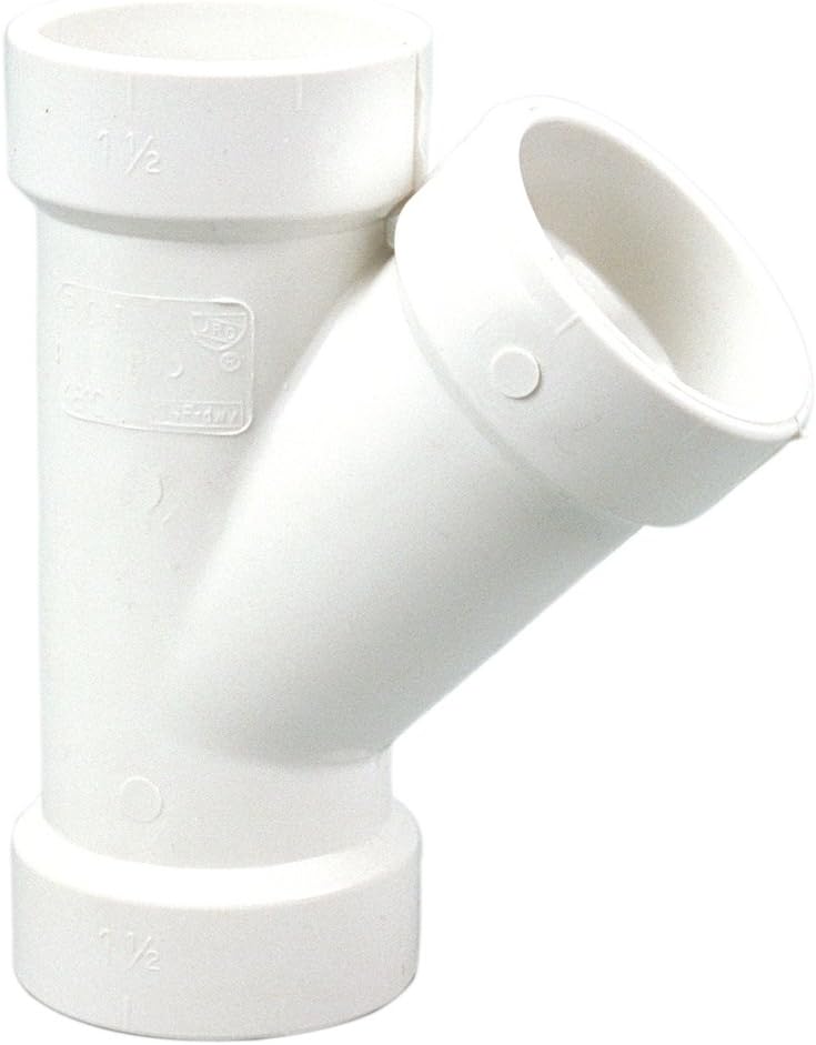 Amazon.com: Canplas 192126L PVC DWV Sanitary Tee, 2 x 2 x 1-1/2-Inch ...