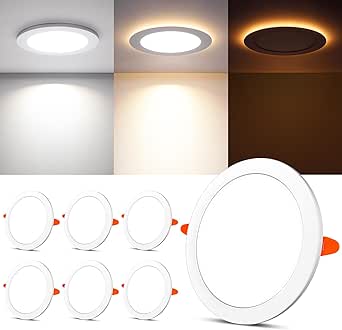 Paquete de 6 luces LED ultradelgadas de 3/4/5/6 pulgadas con luz ...