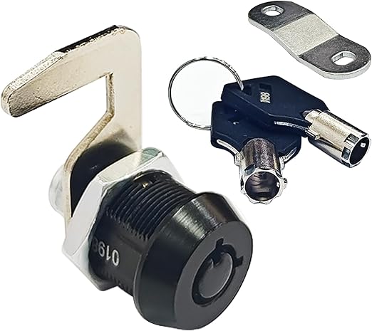 1 Pack Black Toolbox Locks with Keys 5/8 Inch Tubular Cam Lock Keyed ...